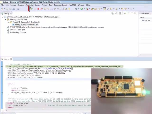 Create a LED Blinking Project in S32 Design Studio IDE for Arm and ...